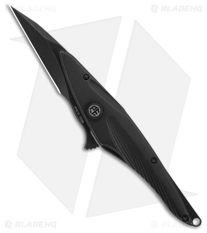 Petrified Fish Hummingbird Knife Black Titanium Black SW