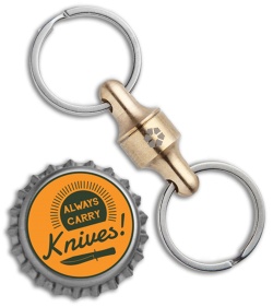 Prometheus Kappa QR Quick Release Keychain System - Brass - Blade HQ