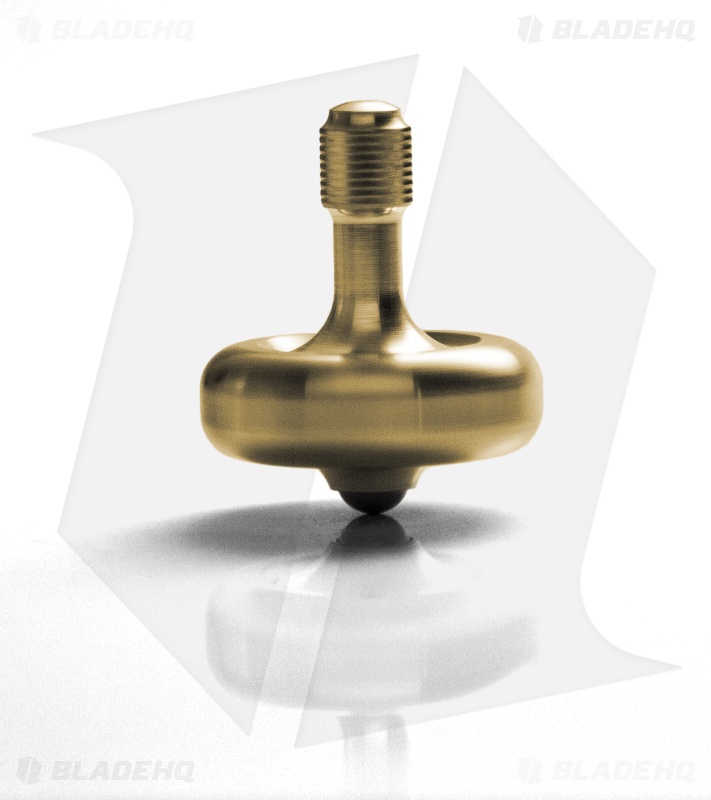 Prometheus Brass Lambda Spinning Top w/ Stainless Steel Bearing - Blade HQ