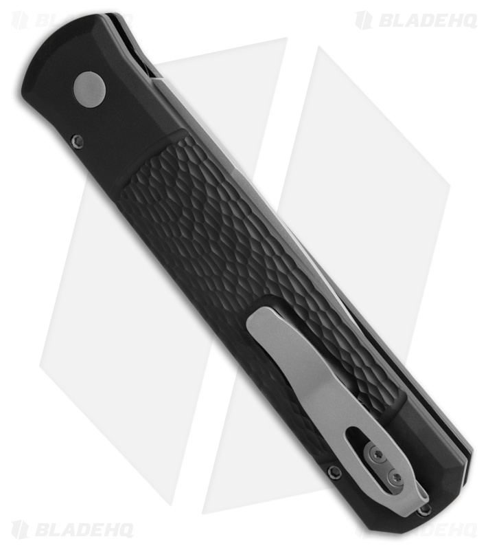 Pro-Tech Godfather Automatic Knife Black Jigged Aluminum BB