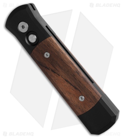 Pro-Tech Godson Automatic Knife Black Al Bocote Wood DLC