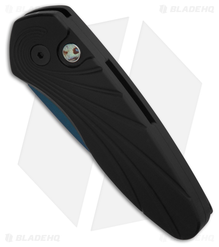 Pro-Tech Sprint Automatic Knife Black 3D Wave | Sapphire Blue