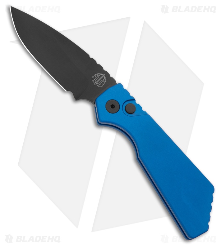 Strider + Pro-Tech PT Auto Knife Blue Aluminum DLC MagnaCut