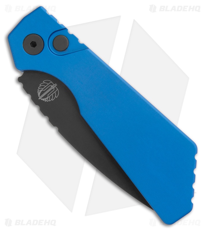 Strider + Pro-Tech PT Auto Knife Blue Aluminum DLC MagnaCut