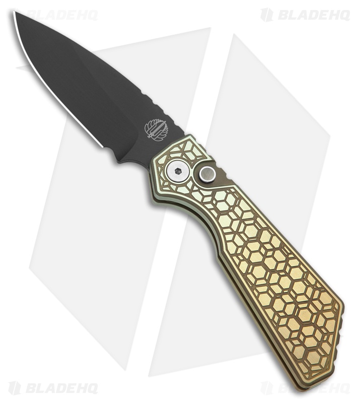 Strider + Pro-Tech PT Custom Auto Knife Gridlock Ti #6 Black