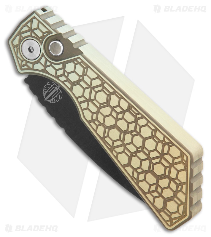 Strider + Pro-Tech PT Custom Auto Knife Gridlock Ti #6 Black