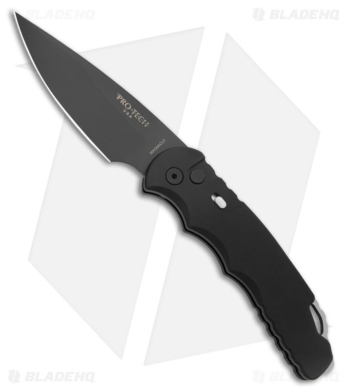 Pro-Tech TR-4 Automatic Knife Black Aluminum MagnaCut DLC