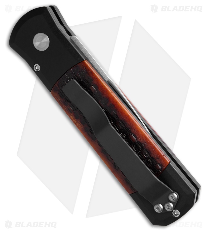 Pro-Tech Godson Automatic Knife Brown Jigged Bone Inlay