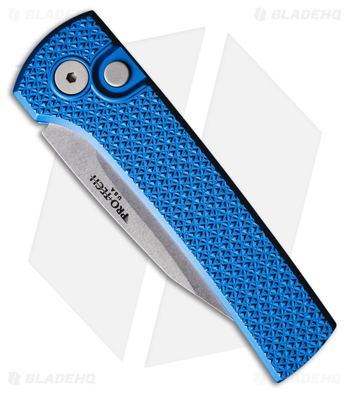 Chaves Knives Scapegoat Automatic Knife Blue Aluminum SW
