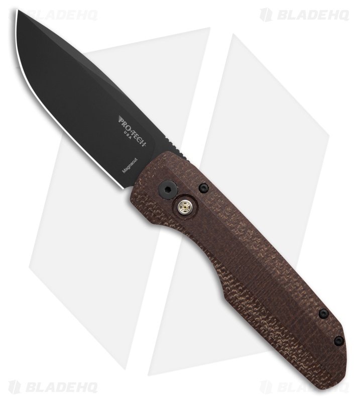 Pro-Tech Vero Synapse Auto Brown Burlap Micarta
