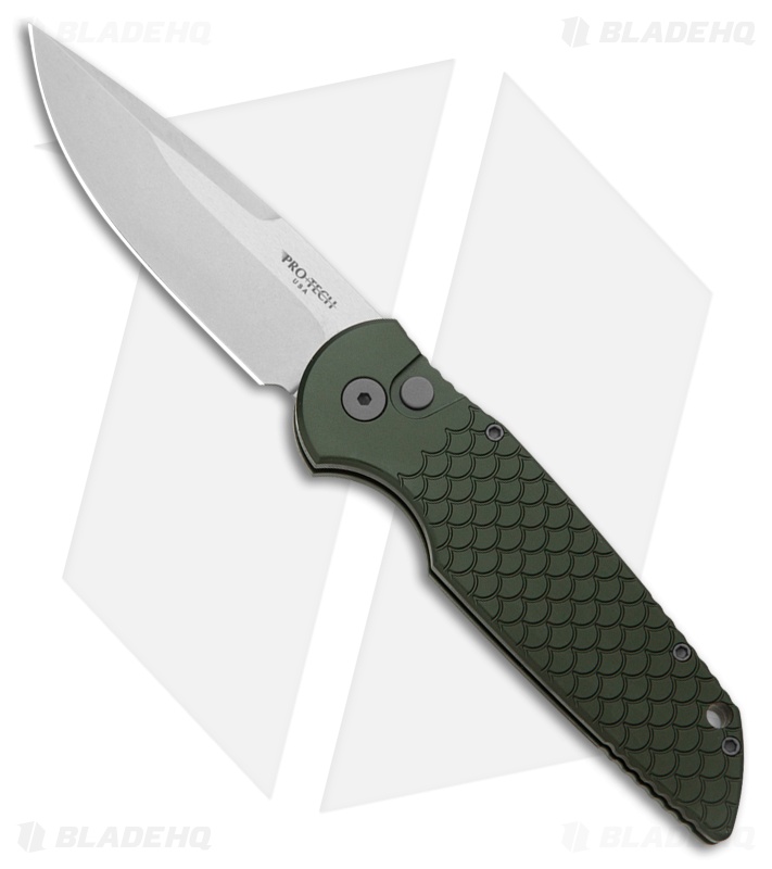 Pro-Tech TR-3 Automatic Knife Green Fish Scale Aluminum SW