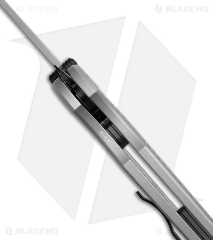 Pro-Tech TR-3 Integrity Button Lock Knife Gray Relic Aluminum