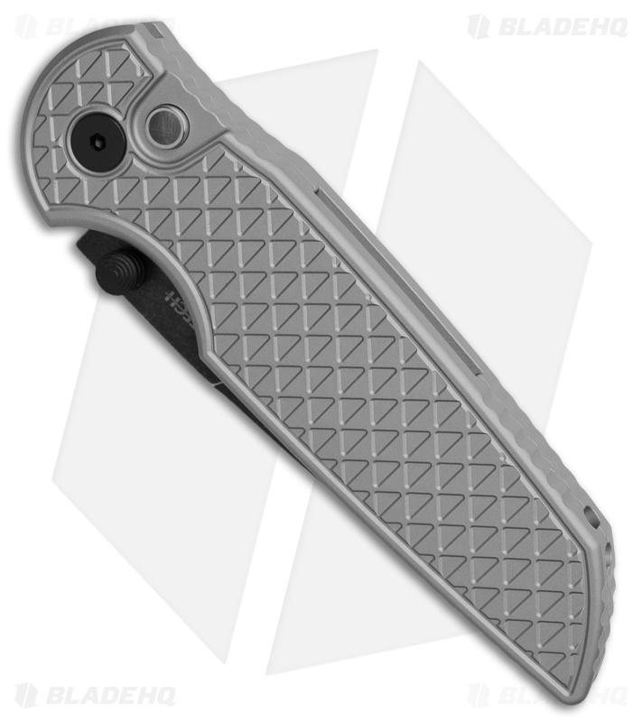 Pro-Tech TR-3 Integrity Button Lock Knife Gray Relic Aluminum