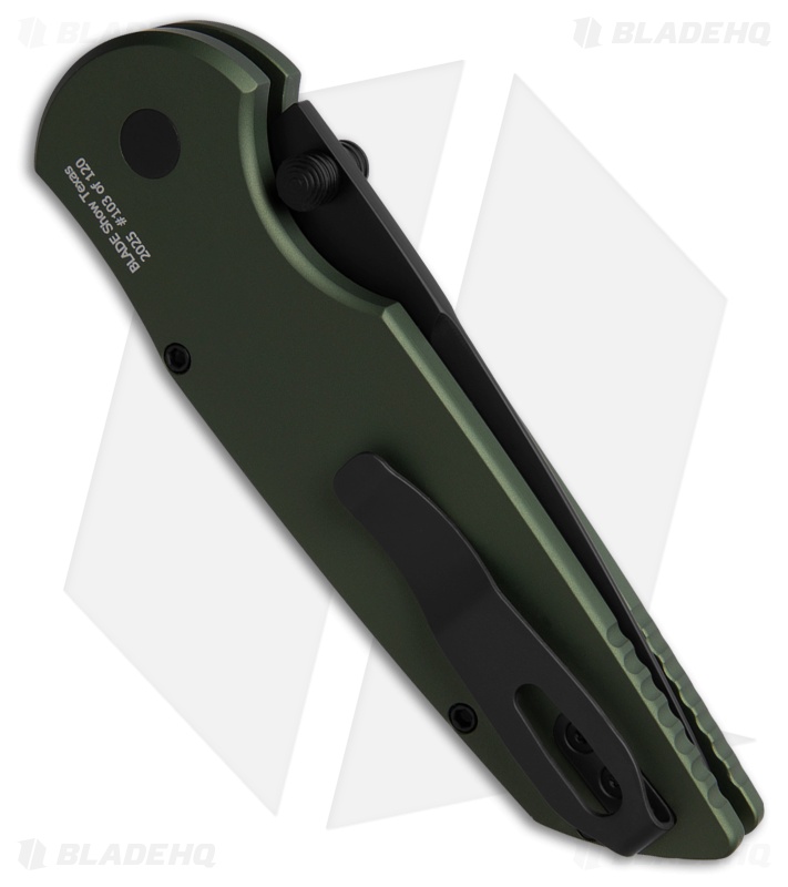 Pro-Tech TR-3 Integrity Green Al Drop Point Black S35VN