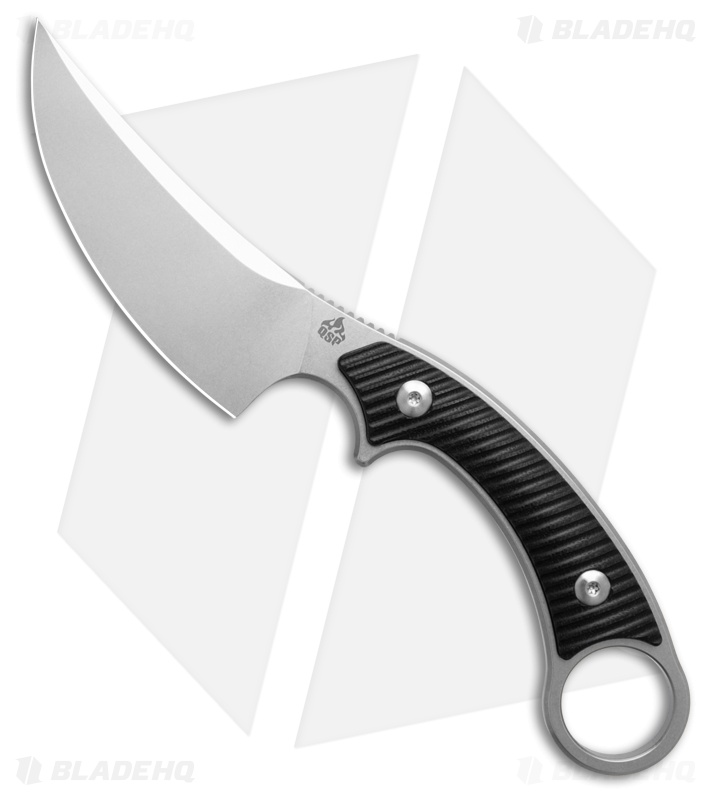 QSP Viper Fixed Blade Knife Black G-10 SW