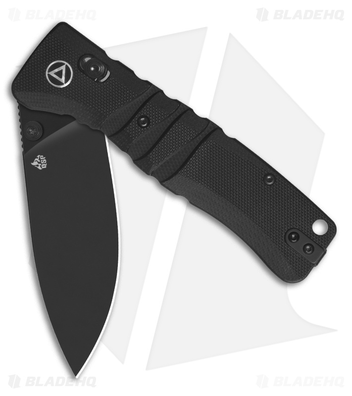 QSP Ripley Glyde Lock Black G-10 Drop Point Black 14C28N