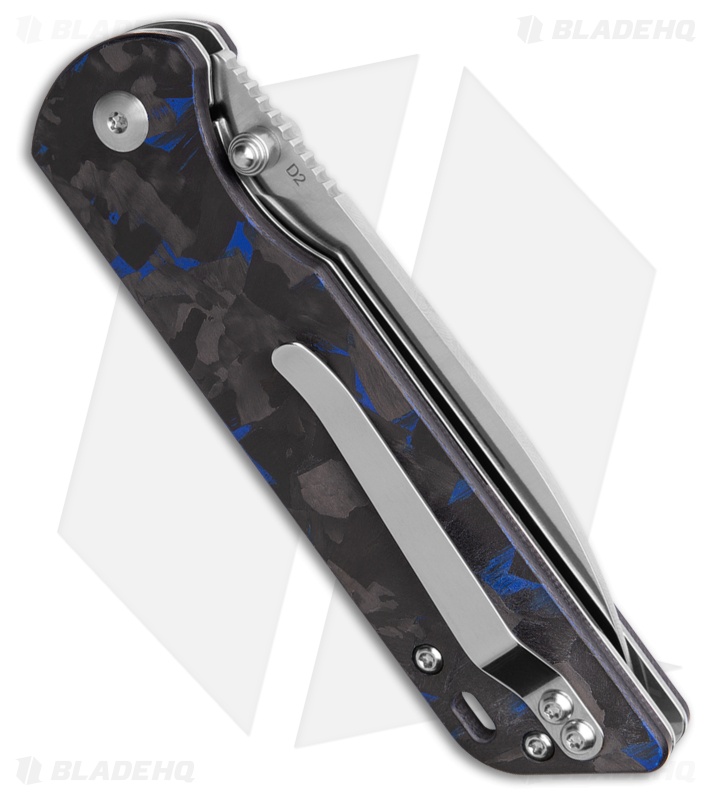 QSP Parrot V2 Knife Blue Shred Carbon Fiber/G-10 Satin
