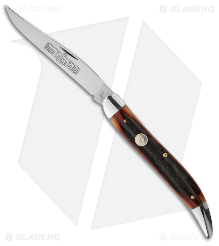 Queen Cutlery Large Toothpick Knife 5" Aged Honey Amber Jigged Bone 20 ...