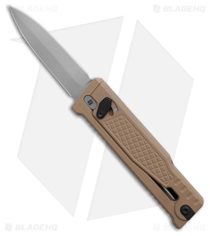 Reate Knives EXO-M Gravity Knife Tan Aluminum Dagger Satin