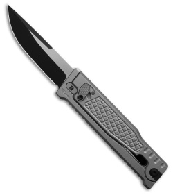 Reate EXO-M Drop Point Gravity Knife Gray Frag Al Two-Tone