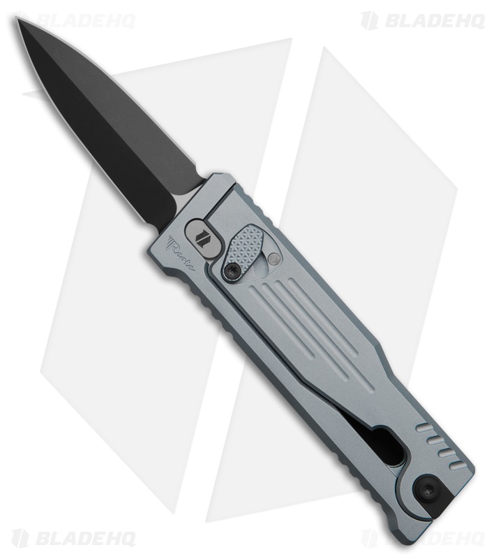 Reate Knives EXO-MINI Knife Gray Al Dagger Black Nitro-V