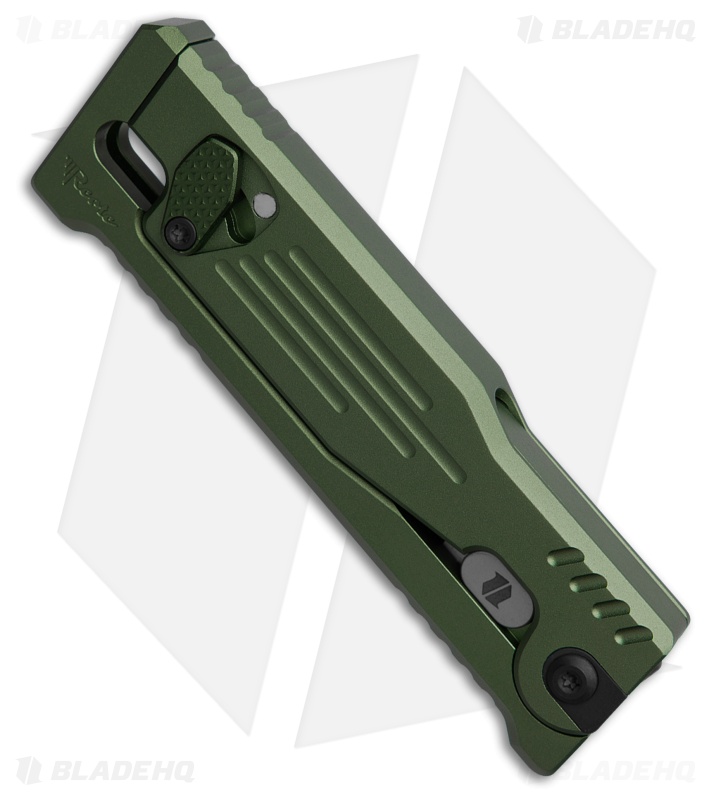 Reate EXO Mini Tanto Gravity Knife Green Aluminum PVD