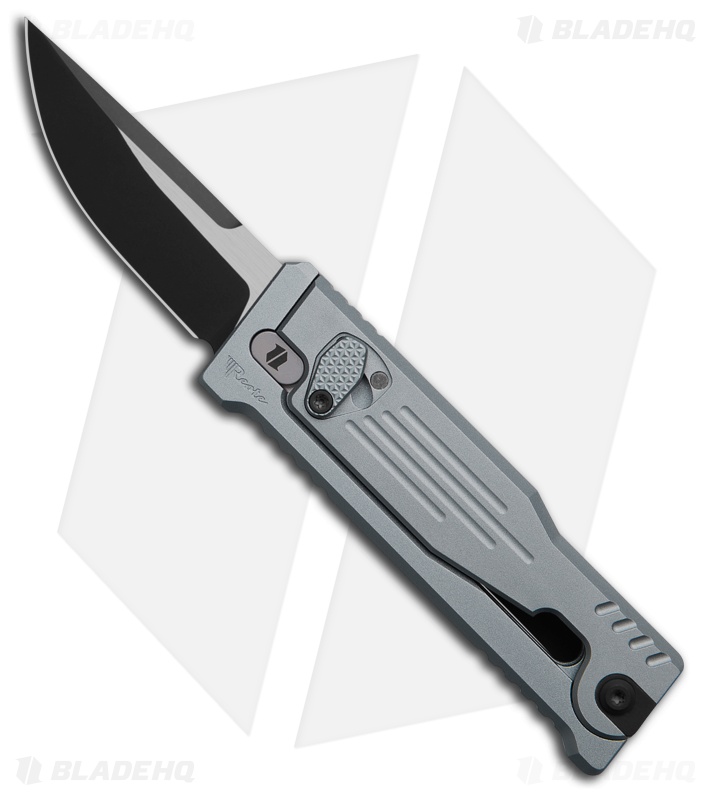 Reate Knives EXO-MINI Knife Gray Al Drop Point Two-Tone Nitro V