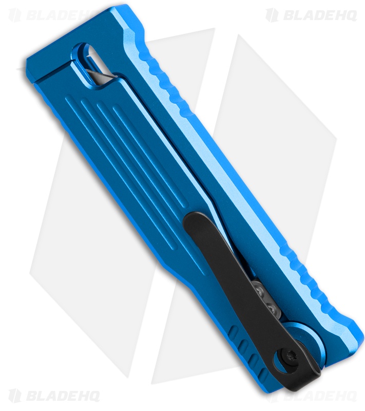 Reate EXO-Mini Tanto Gravity Knife | Blue | Satin Nitro V