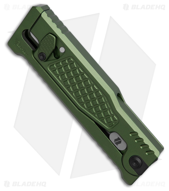 Reate EXO-Mini Tanto Gravity Knife OD Green Frag Aluminum