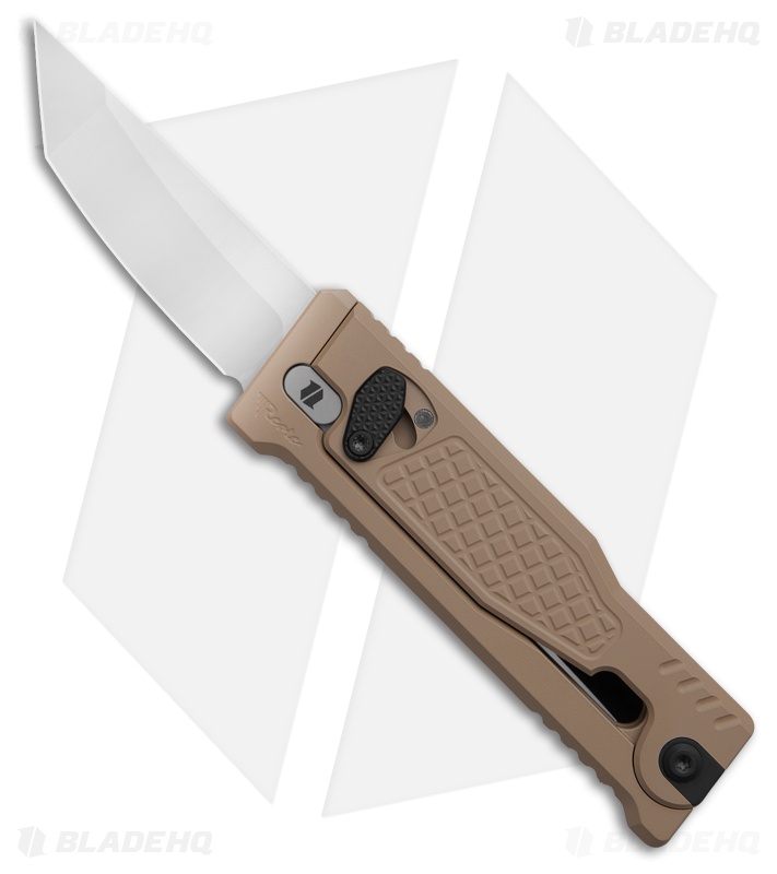 Reate EXO Mini Tanto Gravity Knife Tan Frag Aluminum