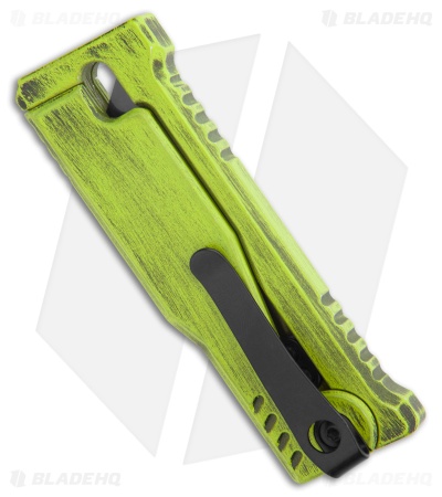 Reate EXO-U Gravity Knife Distressed Green Aluminum