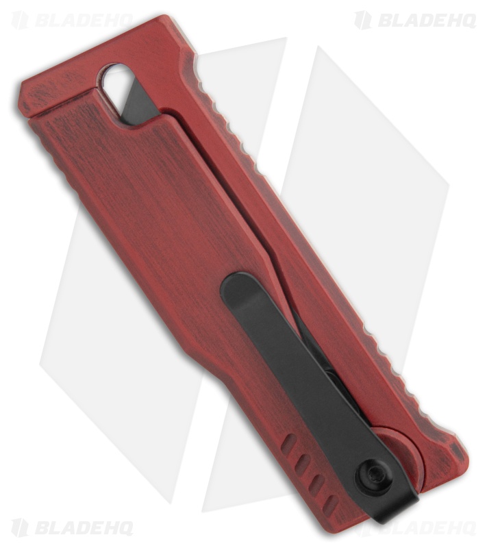 Reate EXO-U Gravity Knife Distressed Red Aluminum