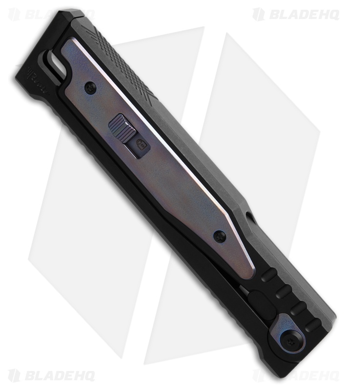 Reate OG EXO OTF Knife Black PVD Titanium/Blue Ti Two-Tone