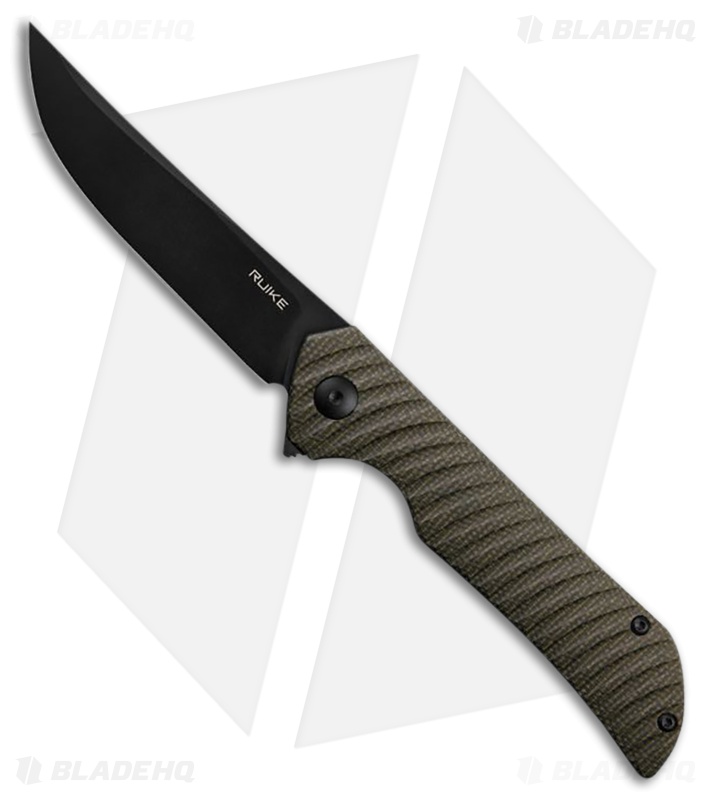 Ruike P122 Liner Lock Knife Black Sculpted Micarta Black