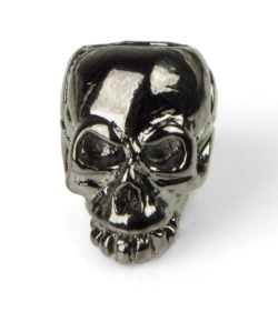 Schmuckatelli Joe Skull Lanyard Bead (Hematite Plated) - Blade HQ