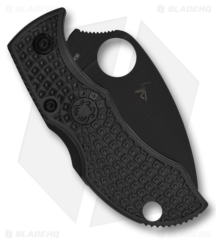 Spyderco ManBug Knife Black FRN TiCN Full Serr