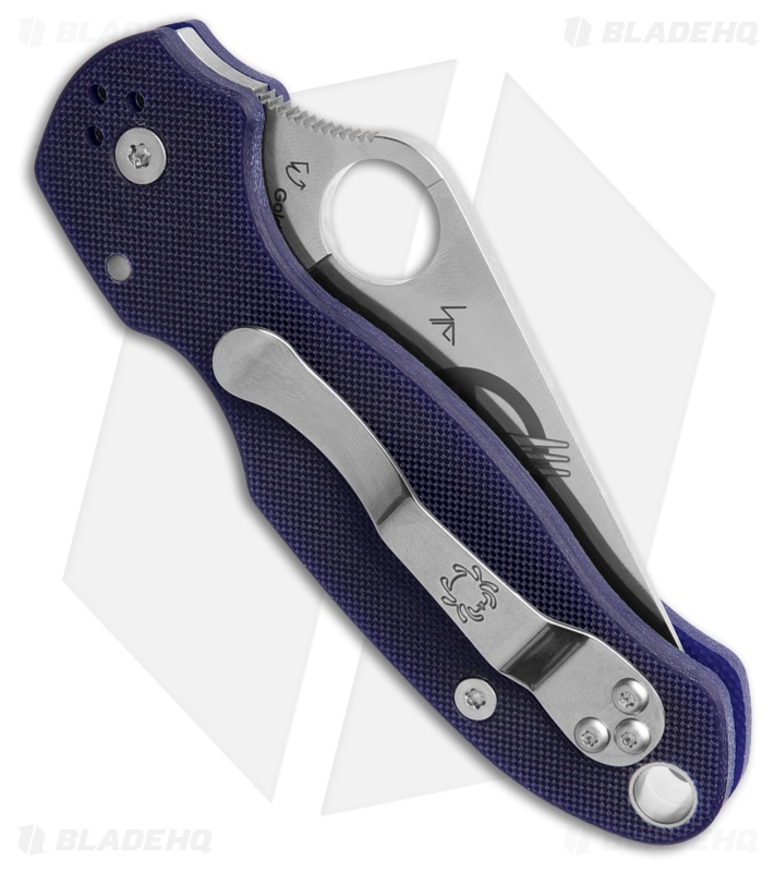 Spyderco Para 3 Zero Forks Pocket Knife Blue/Purple G-10