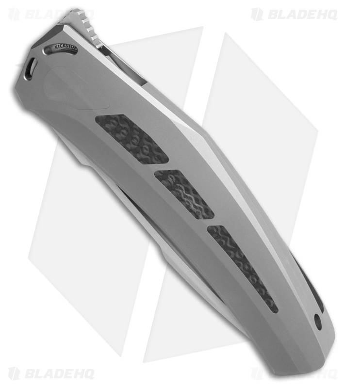 Steel Addiction Large Krypton Frame Lock Knife Bead Blasted Ti/CF