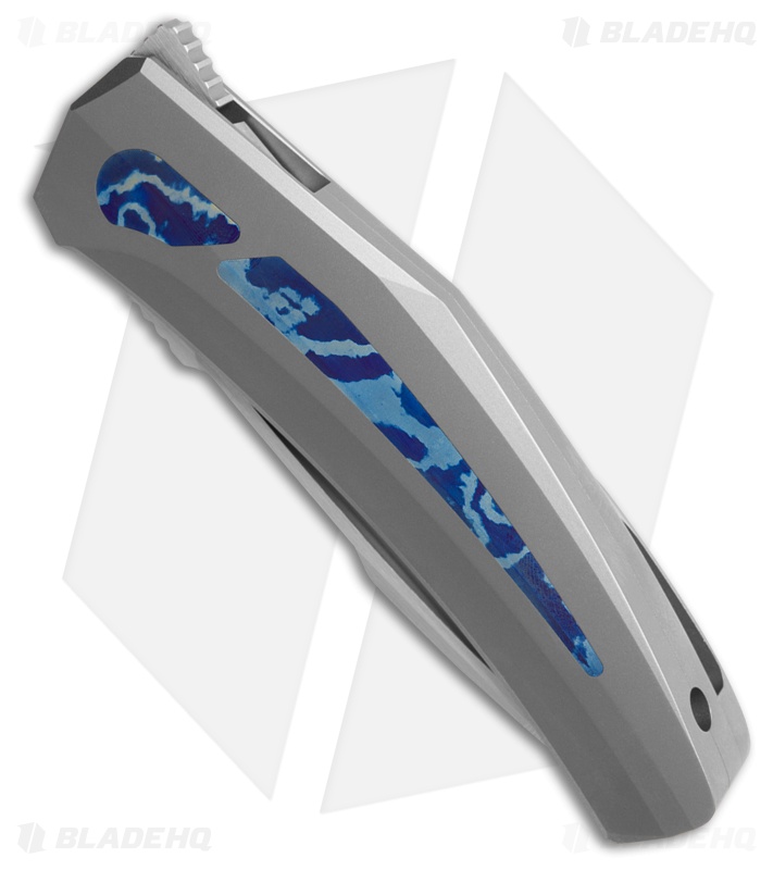 Steel Addiction Small Krypton Frame Lock Knife Timascus