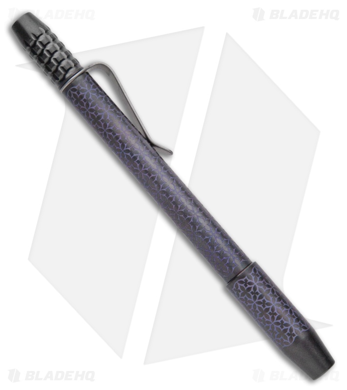 Ti2 Design Custom TechLiner Shorty Pen - Ti Anodized DLC Laser Engraved ...