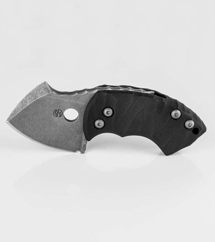 TuffKnives War Toad Black Integral Friction Folder Knife (2.1" Acid SW ...