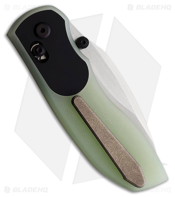 TuyaKnife Big Belly Slide Lock Knife Jade G-10 Satin