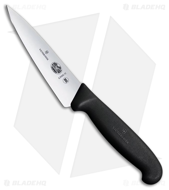 Victorinox 5" Mini Chef's Knife Black TPE Plain Edge