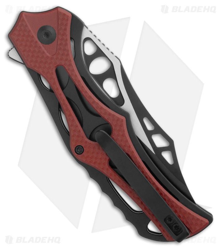 CIVIVI Biophase Pocket Knife Black Al Burgundy G-10 Two-Tone