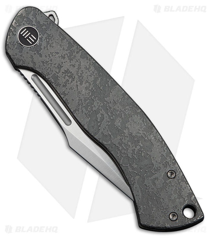 WE Knife Co. Essential Knight Knife Etched Gray Ti Satin