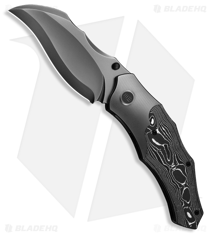 WE Knife Co. Orc Boss CF/Silver Ti Hawkbill Gray/Polish 20CV