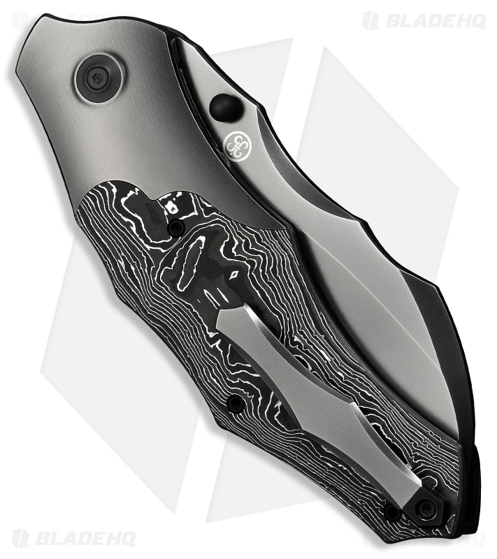 WE Knife Co. Orc Boss CF/Silver Ti Hawkbill Gray/Polish 20CV