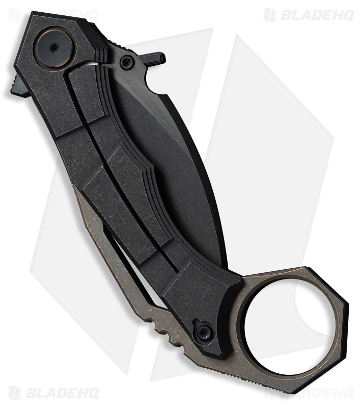 WE Knife Co. Tayra Knife Black/Bronze Ti Black/Black SW