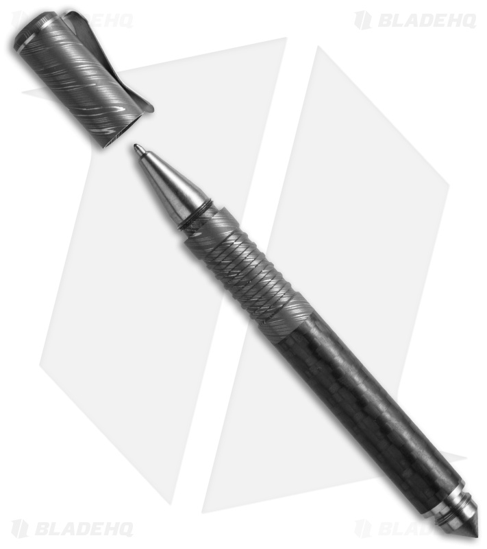 Matthew Martin Tactical 500 Series Pen (Damascus/Carbon Fiber) - Blade HQ