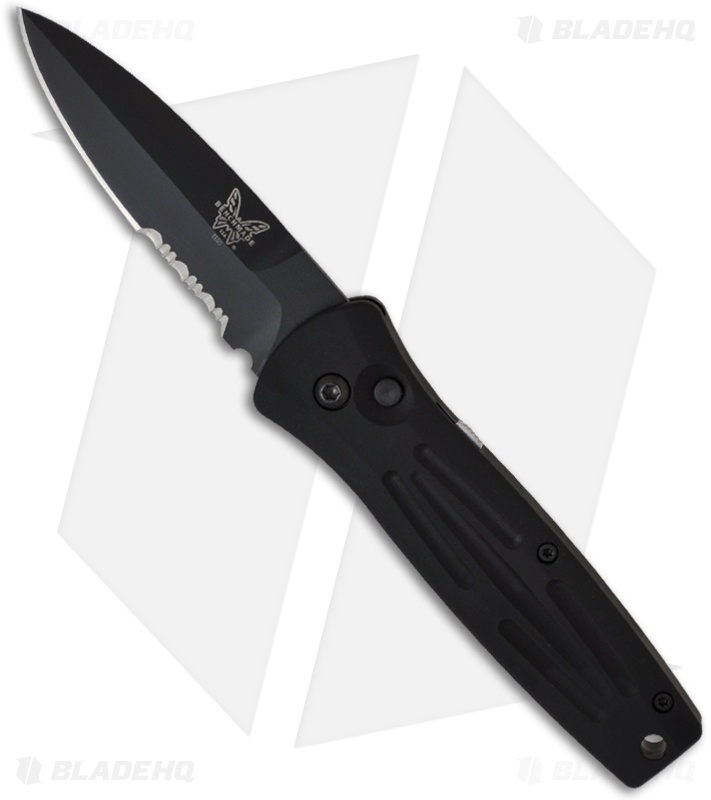 Benchmade Mel Pardue 3550 Automatic Knife (2.98" Black Serr) 3550SBK ...